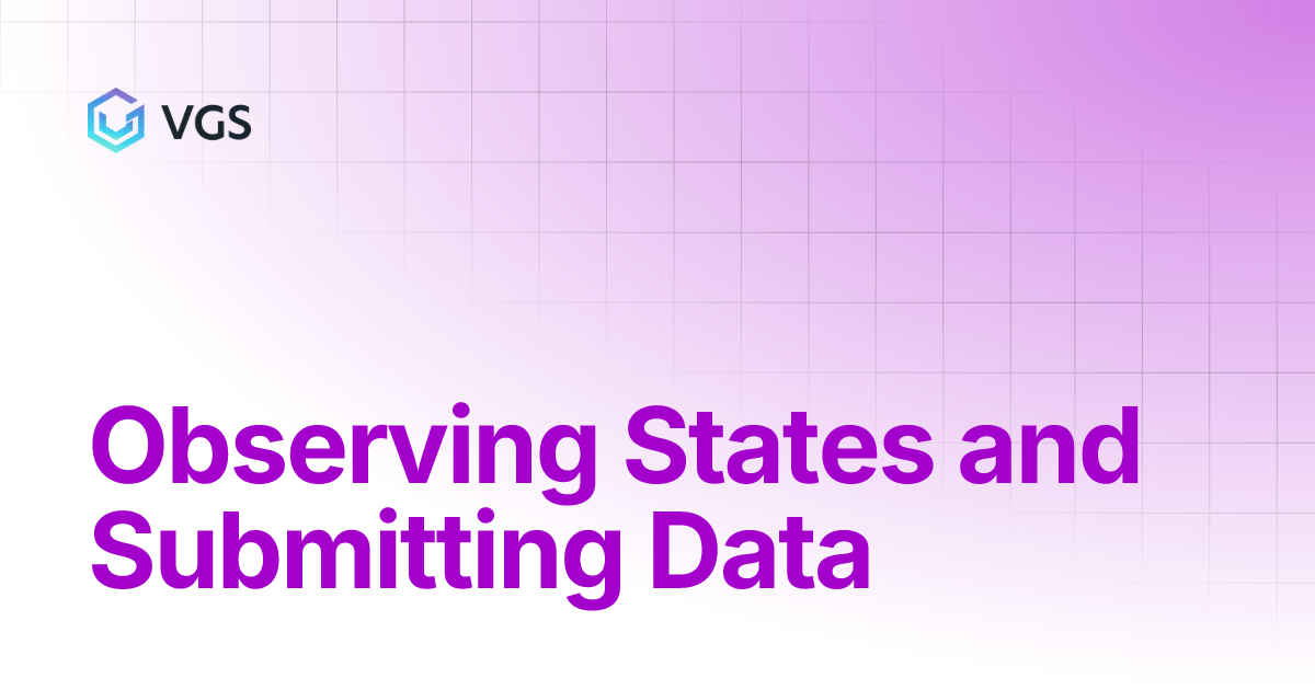Observing States and Submitting Data | Secure Data | VGS Docs